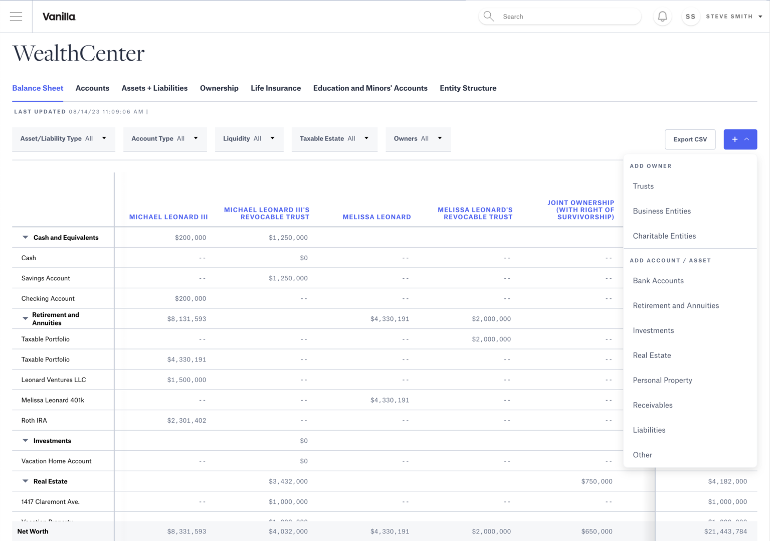 Accelerate client onboarding with the new Balance Sheet Builder | Vanilla