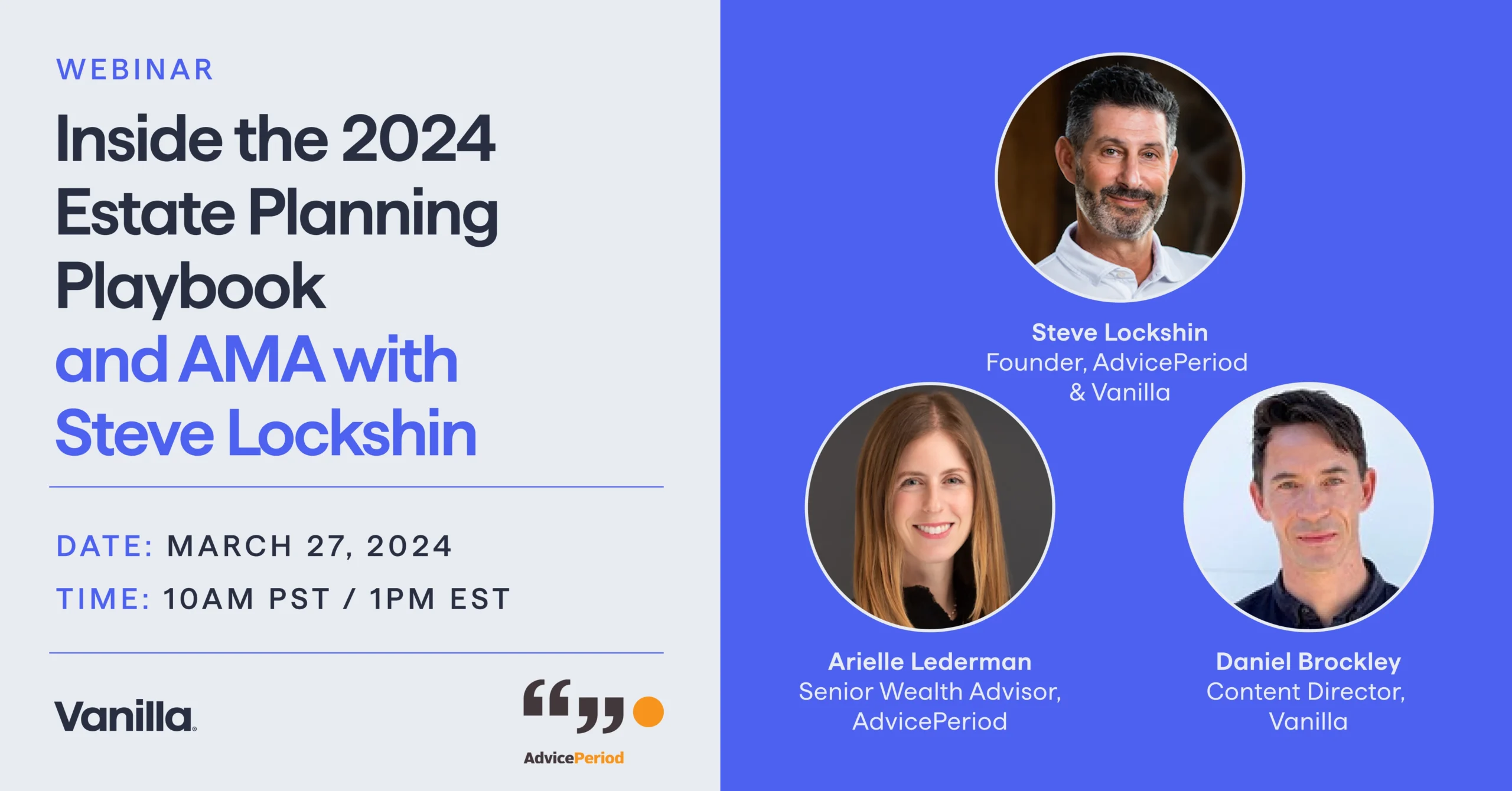 Inside the 2024 Estate Planning Playbook & AMA with Steve Lockshin ...